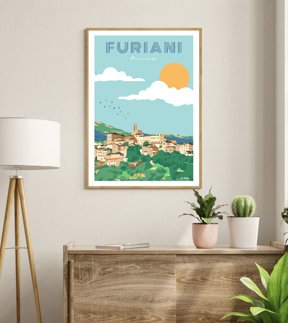 Poster Corse Ci Simu - Collection "In paese"