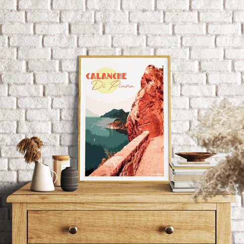 AFFICHE PIANA - Calanche - Ci Simu Poster