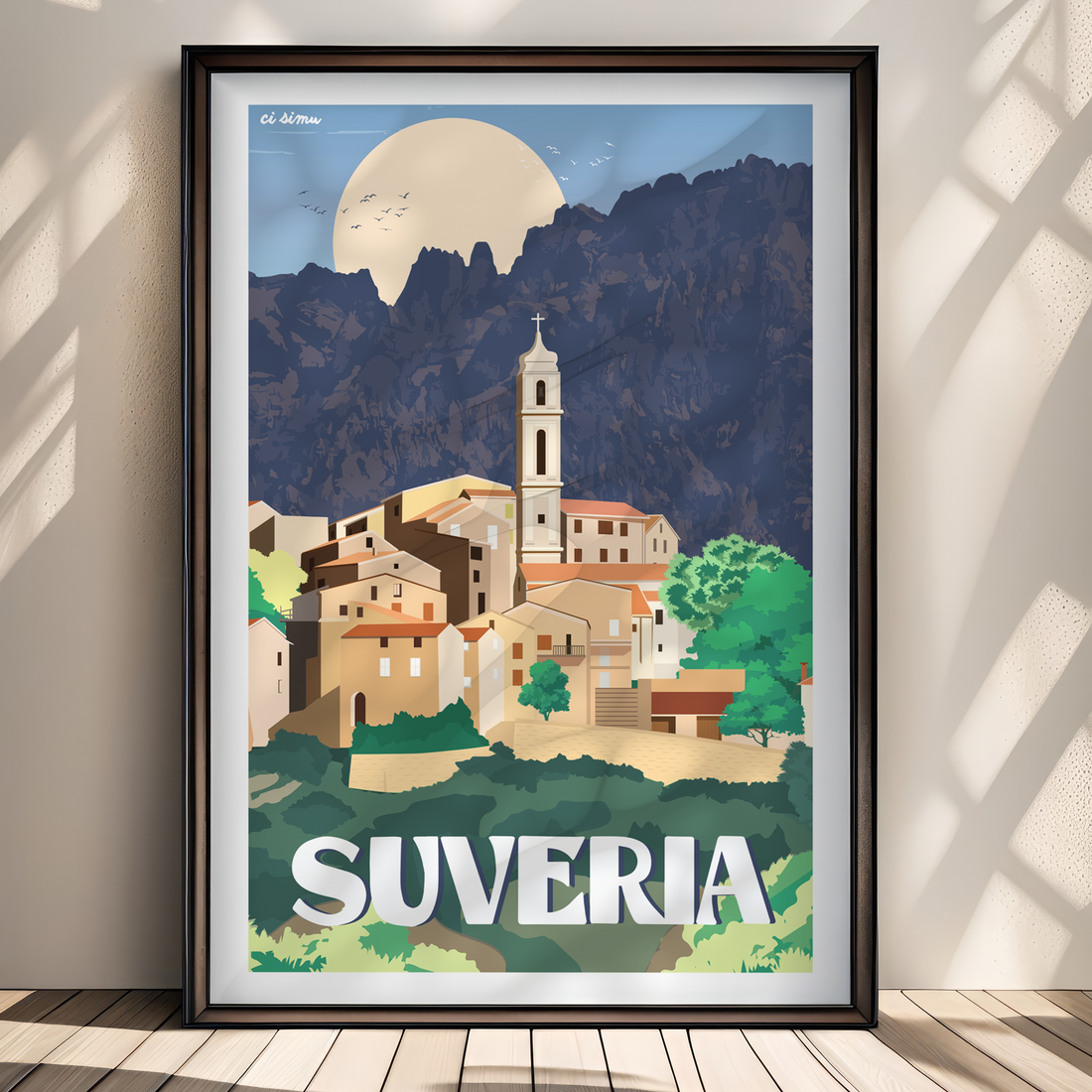 Poster Corse Soveria - Affiche SUVERIA - Ci Simu